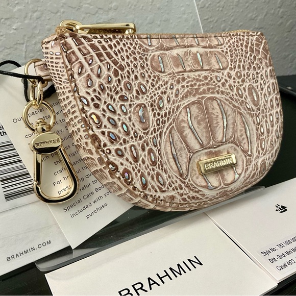 Brahmin | Bags | Brahmin Birch Mini Melbourne Leather Britt Clipon Coin ...